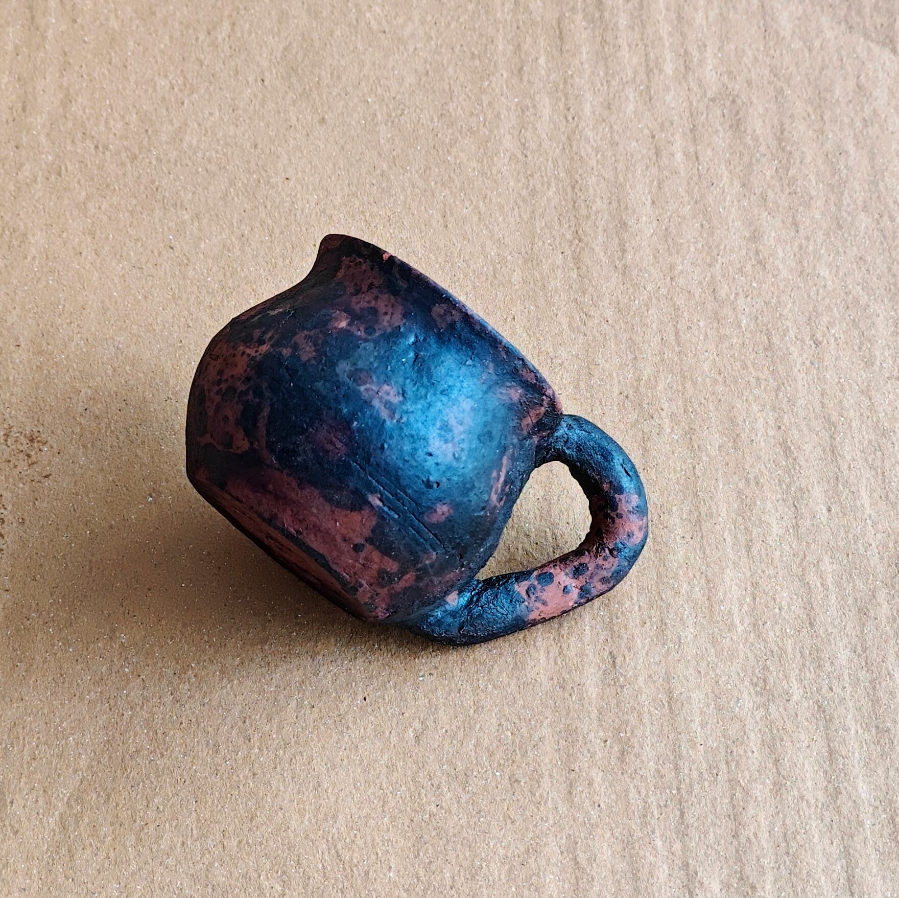 Larnai Black Pottery Matka Cup – Orange Skies