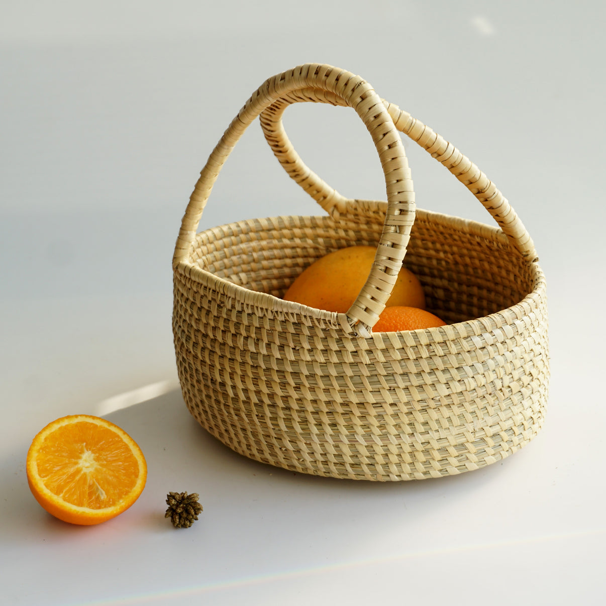 Moonj Flowers And Fruits Basket – Orange Skies