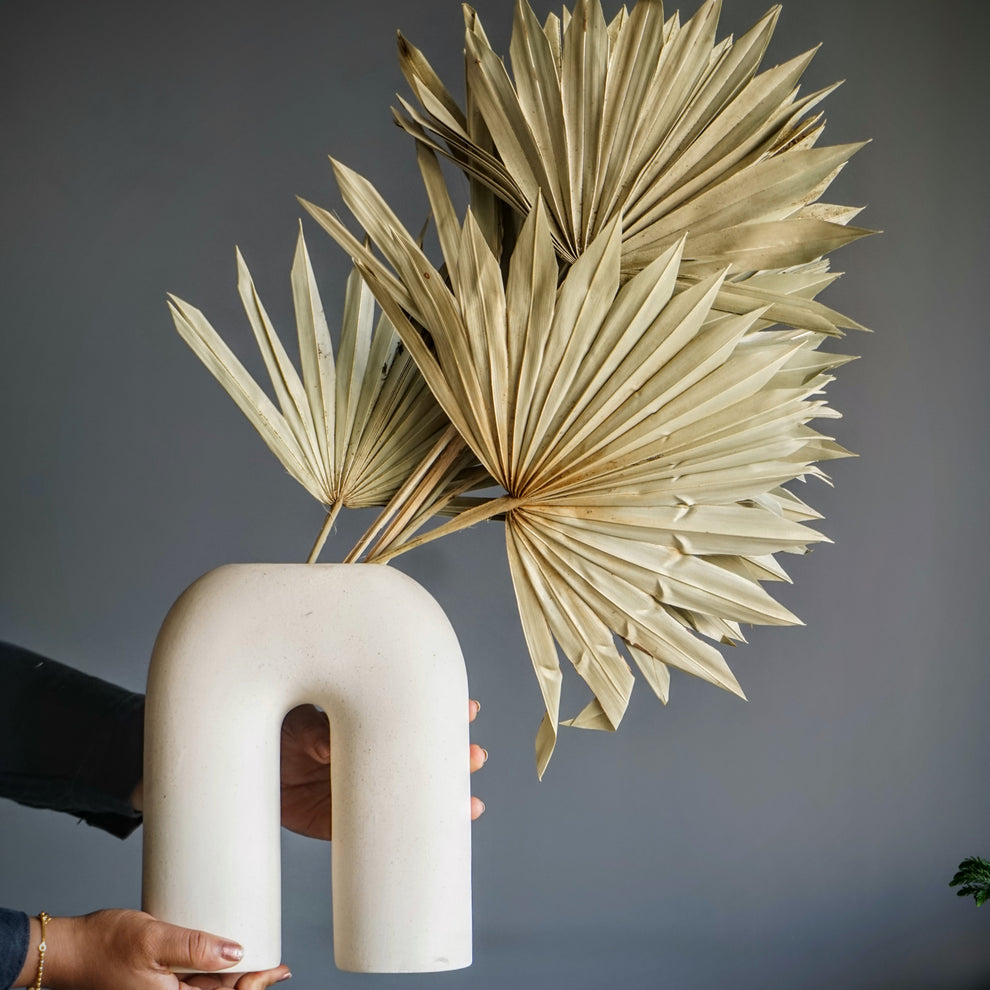 Natural Dried Palm Leaf Bunch (10 Leaves) – Orange Skies